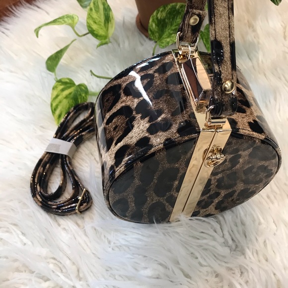 Bags | Newleopard Print Box With Shoulder Strap | Poshmark